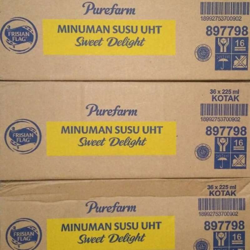 Jual Susu Bendera Frisian Flag Purefarm Sweet Delight Uht - 225 Ml (kemasan Karton) Di Seller ...