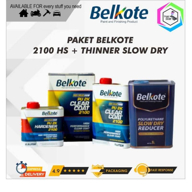 Jual PAKET CLEAR BELKOTE 2100 HS + Thinner Belkote Slow Dry di Seller ...