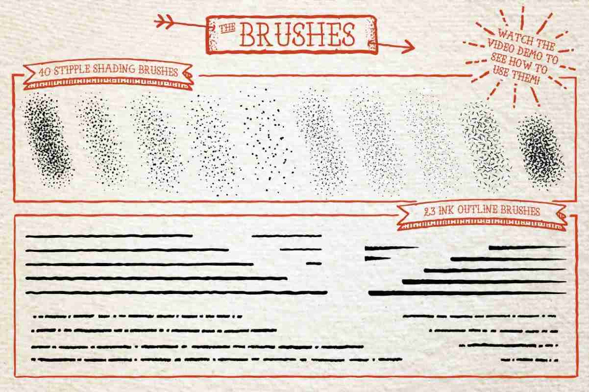 Promo Paket Tattoo Style Art Brushes for Adobe Illustrator Diskon 70% ...