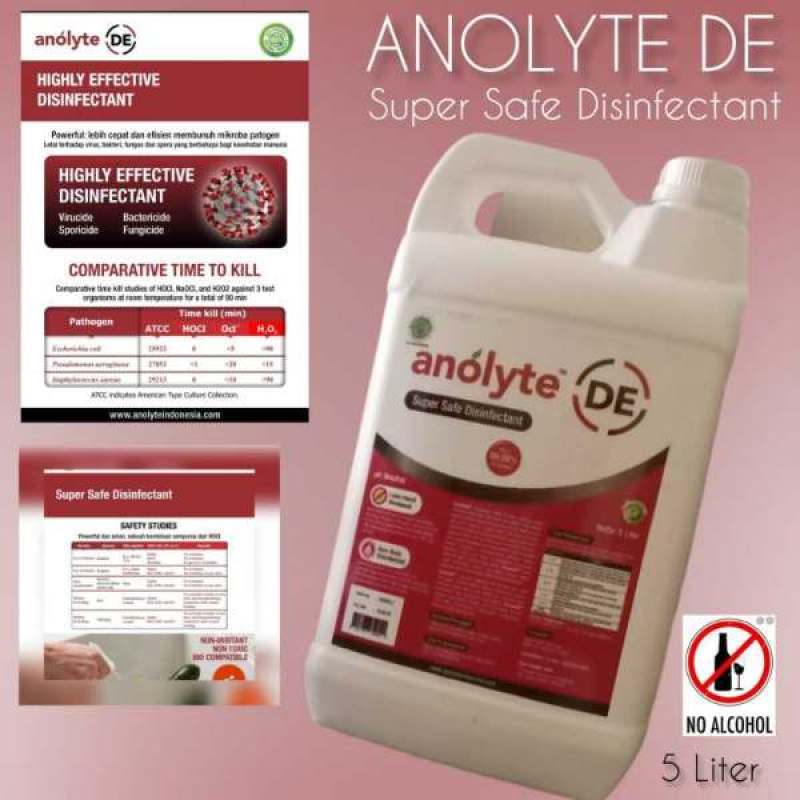 Jual Desinfektan aman untuk manusia penangkal covid 19 Anolyte DE 5 ...