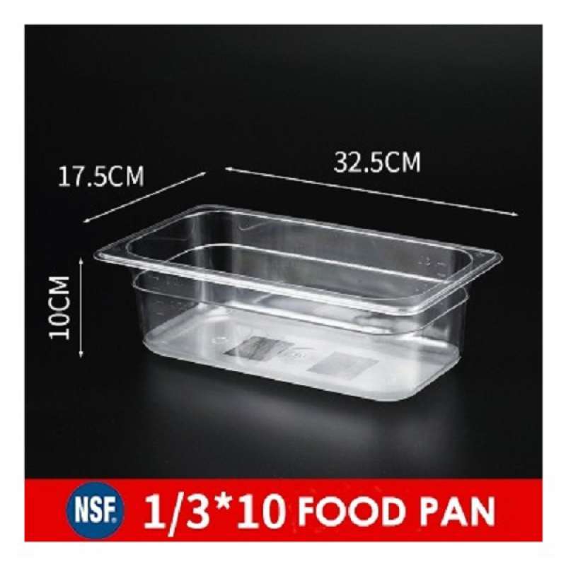 Jual Polycarbonate Food pan 1/3 tinggi 10CM - foodpan 1/3 T10 tahan ...