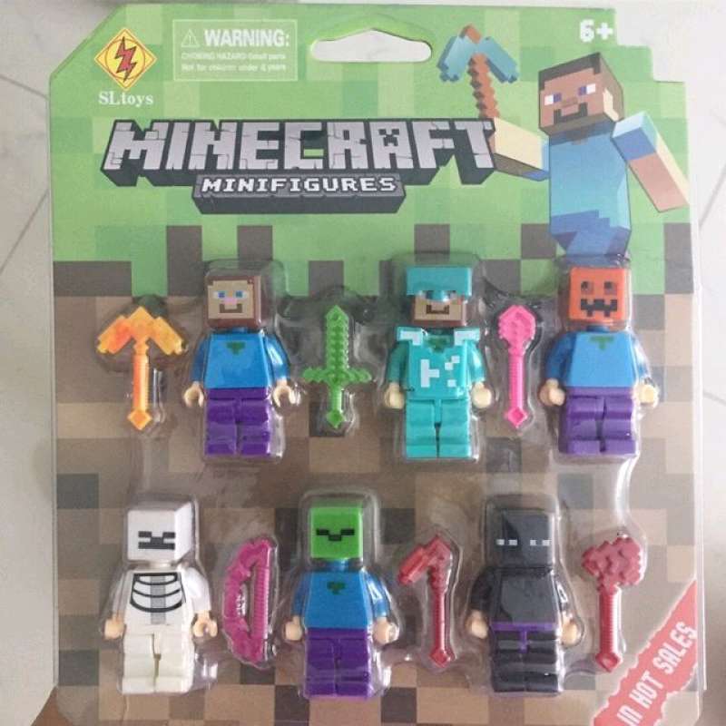 Promo Figure minecraft mini minifigures 1 set isi 6 mine craft creeper ...