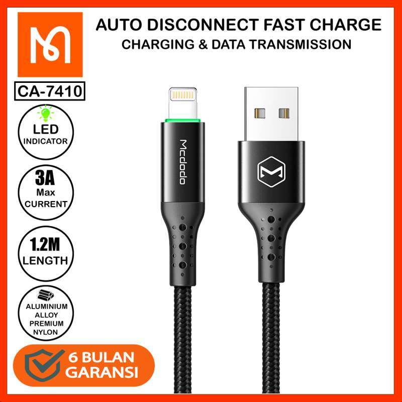 Jual MCDODO CA-741 Kabel Data Lightning Iphone AUTO DISCONNECT Fast ...