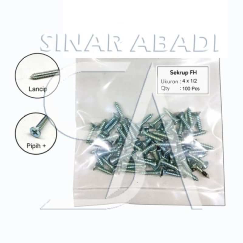 Jual Dijual SEKRUP FH 4 x 12 - SKRUP FH 4x12 BAUT TAPPING ISI 100 PCS ...