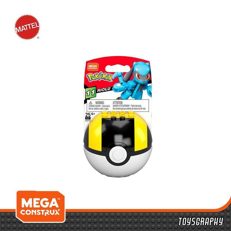 Jual Mega Construx Pokemon Pokeball RIOLU Lego Bricks Poke Ball Mattel ...