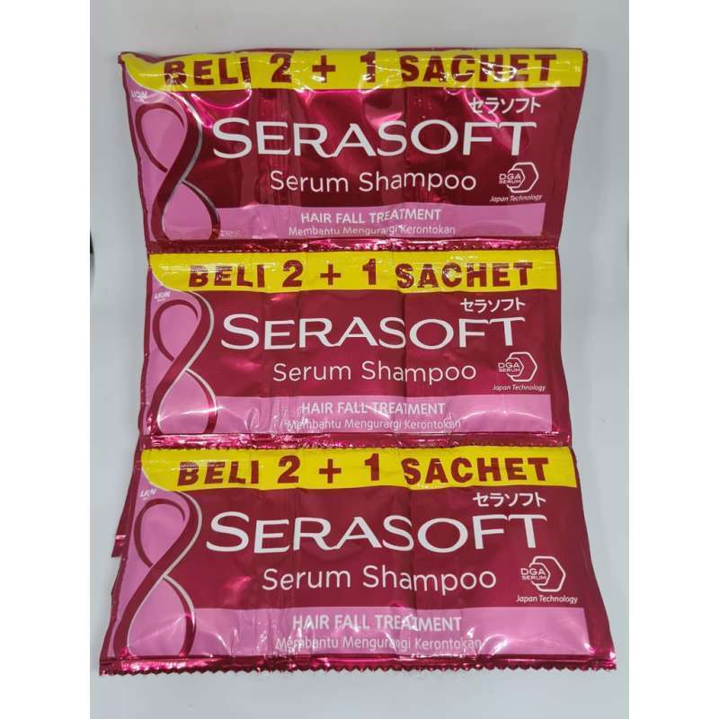 Jual SERASOFT Shampoo Serum Hair Fall Treatment (10 Ml X 12 Sachet) di ...