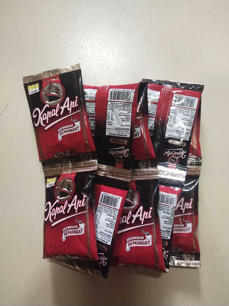 Jual KAPAL API kopi bubuk tanpa gula 6.5 gram (1 renceng isi 10 bungkus ...