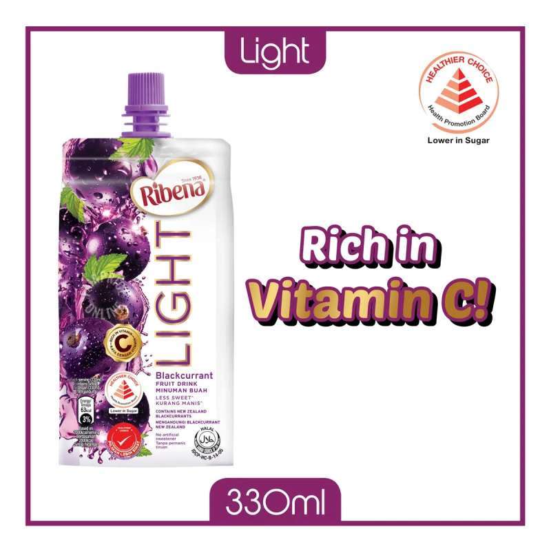 Jual Ribena Blackcurrant Fruit Packet Drink Less Sweet 330ml di Seller ...
