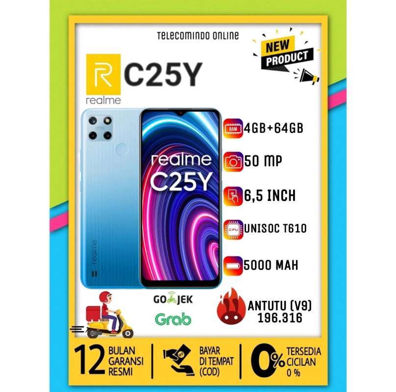 Jual REALME C25Y 64GB RAM 4GB REALME C 25 Y 64 GB RAM 4 GB C25 Y C 25Y - BLUE di Seller ...