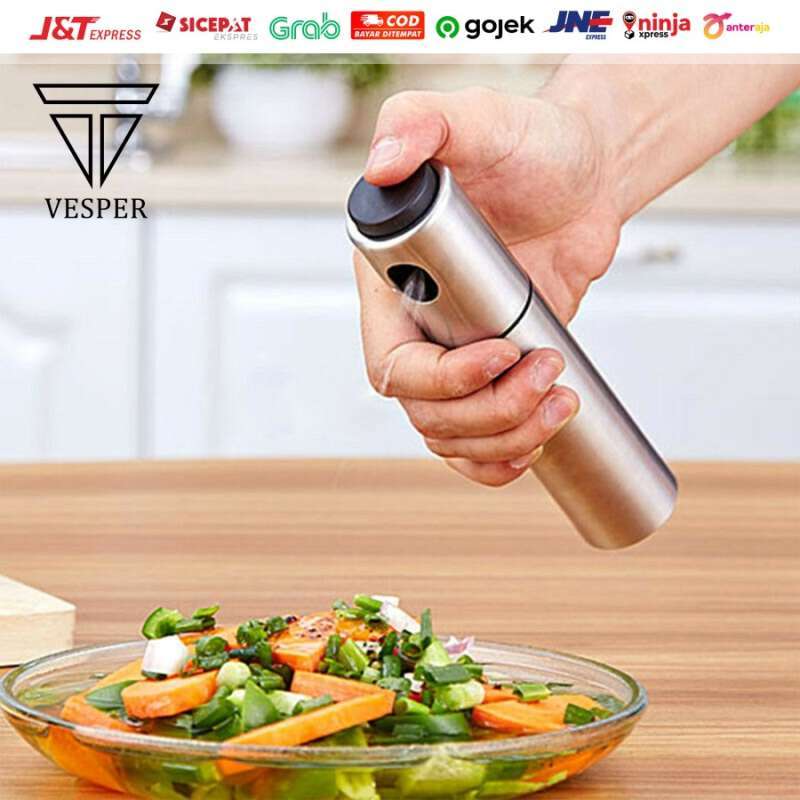Jual olive oil spray stainless / botol minyak spray bumbu dapur BBQ ...