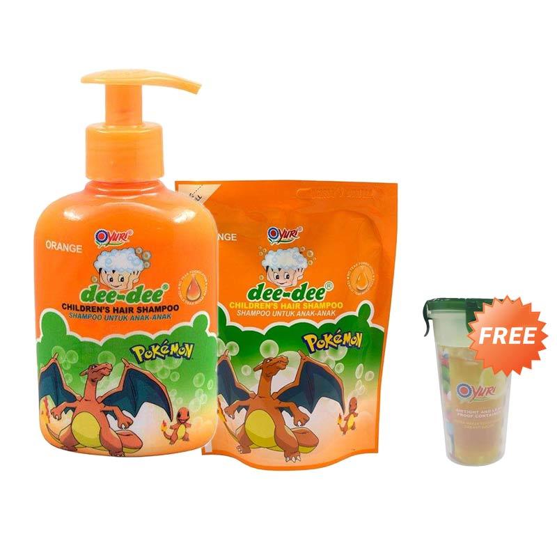 Promo Dee - Dee Shampoo Orange Botol [250 mL] & Refill [200 mL] + Free ...