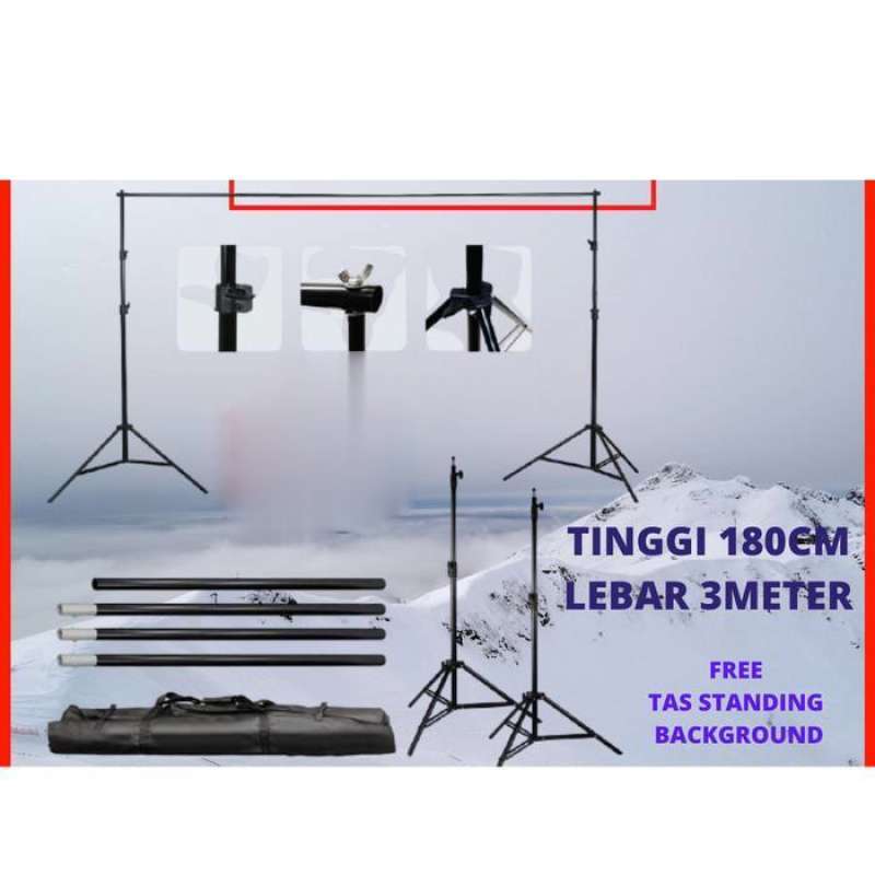 Jual background stand untuk Backdrop Tiang Stand Background Foto Studio ...