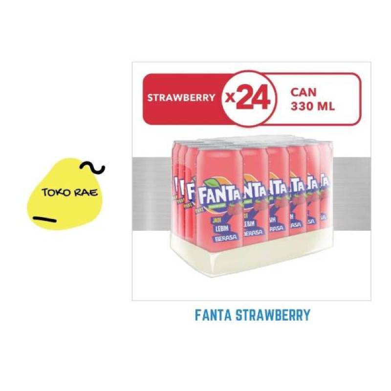 Jual Fanta Strawberry Can Kaleng 330ML 24 cans di Seller Toko Rae ...