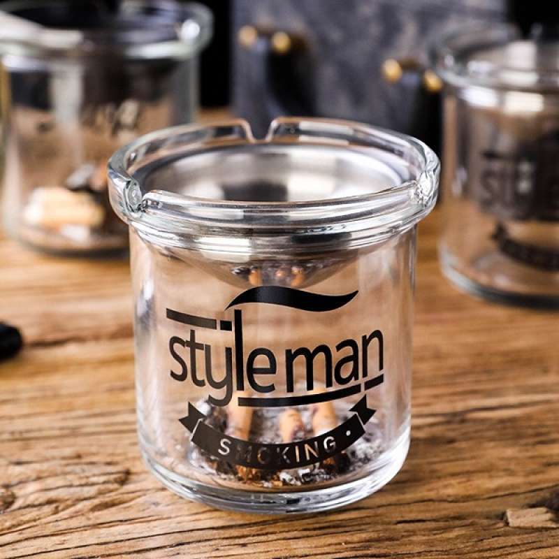 Jual super cantik AB-05 Asbak Rokok Asbak Kaca Anti Terbang Glass ...