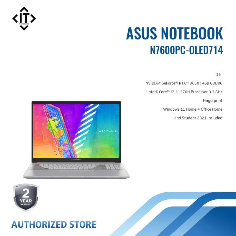 Jual Asus Vivobook Pro 16/4k/i7/16g/1t/win11 - (n7600pc-oled714) Silver ...
