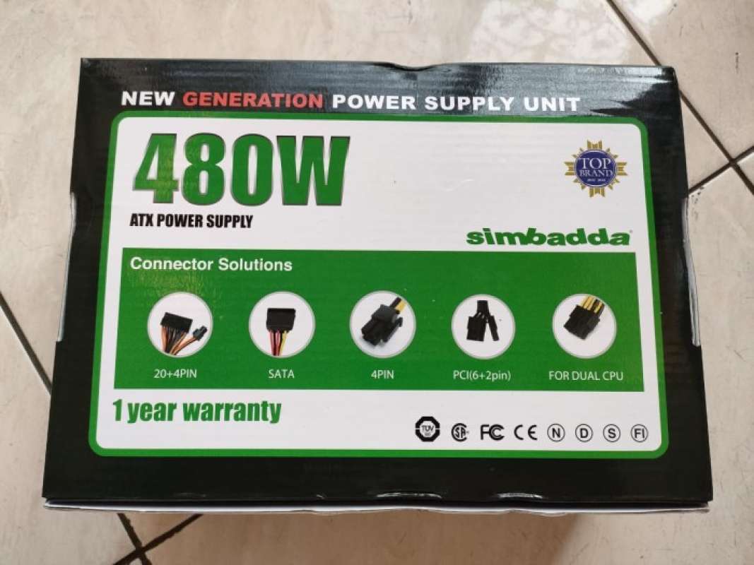 Jual Power Supply SIMBADDA SB-480W / 480 Watt Best PSU Gaming di Seller ...