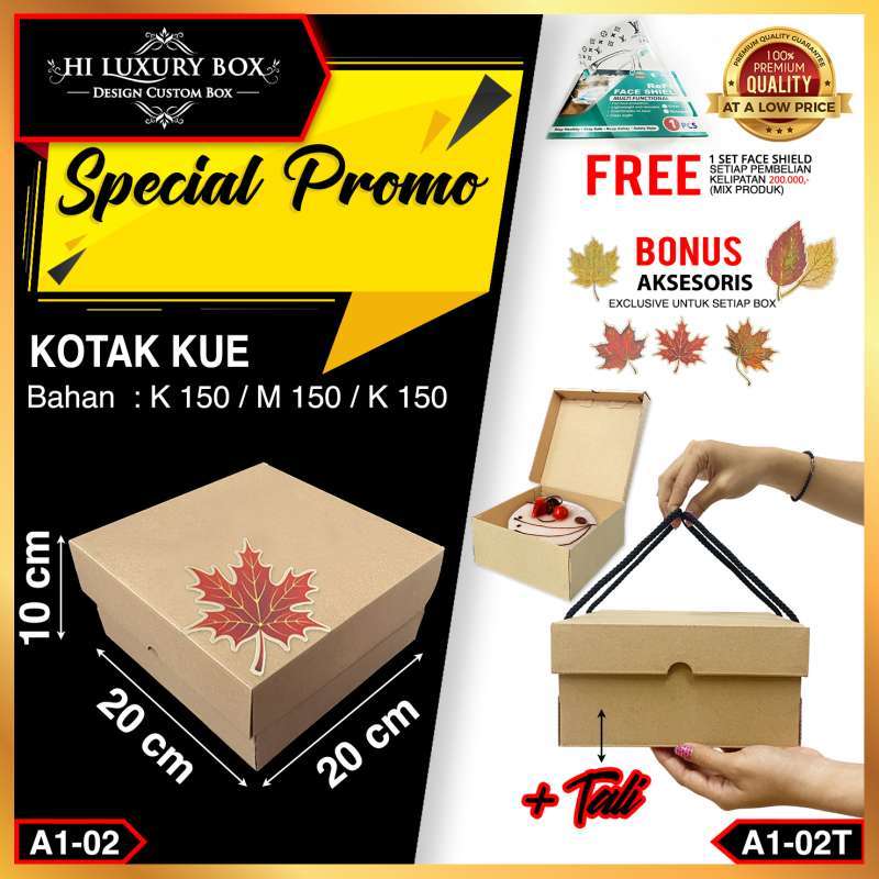 Jual Kotak Kue - Cake Box | Kotak | Dus Packaging (20x20x10) - A1-02 di ...
