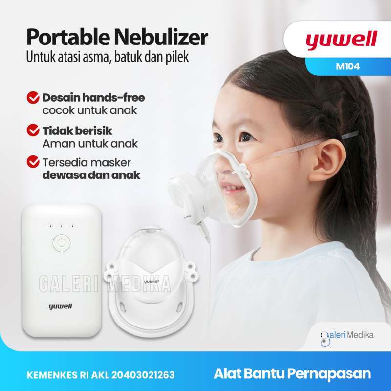 Jual Yuwell M104 Nebu Portable Mesh Nebulizer Alat Uap Bantu Pernafasan / Alat Terapi Pernapasan ...