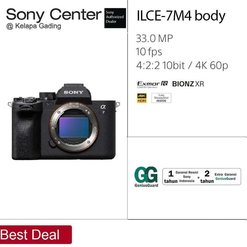 Promo Sony Center Jakarta Sony Alpha A7iv / A7 Mark Iv /a7m4 / Ilce- 7m4 Kamera Mirrorless [full ...