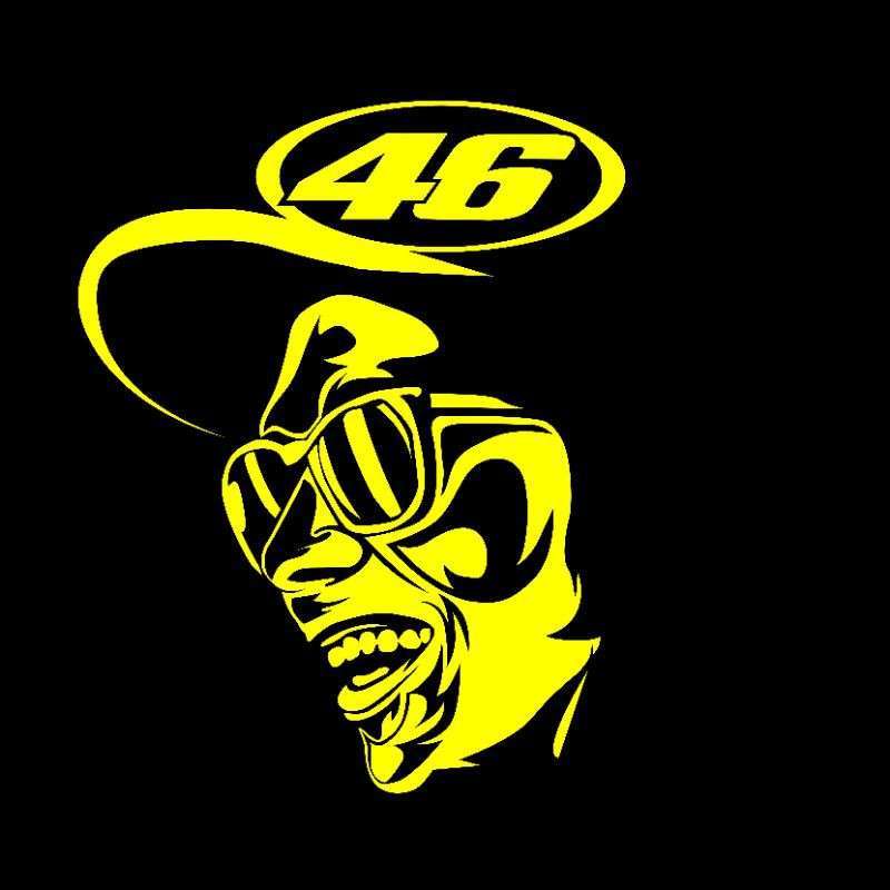 Jual sticker sketsa rassi, sticker 46, logo rossi 46 - Perak di Seller ...