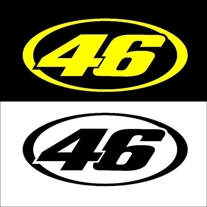 Jual Sticker Sketsa Rassi, Sticker 46, Logo Rossi 46 - Gray Di Seller ...