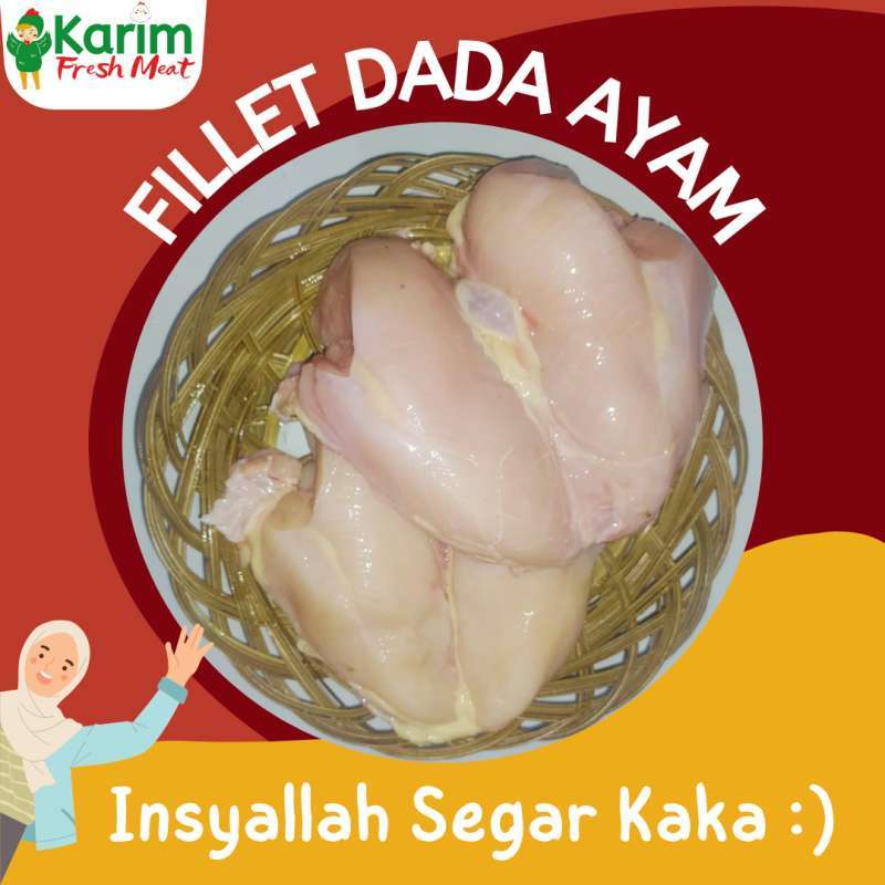 Jual Karim Fresh Meat - Daging Fillet Dada Ayam 500Gram-1Kg Tanpa ...