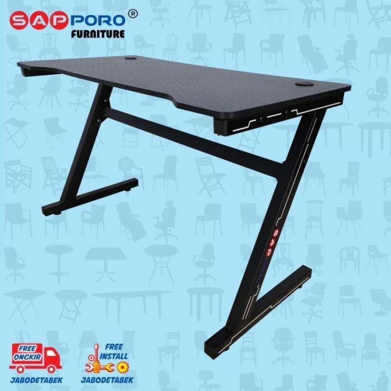 Jual SAPPORO YORK - Meja Gaming / Gaming Desk - Black & White di Seller ...