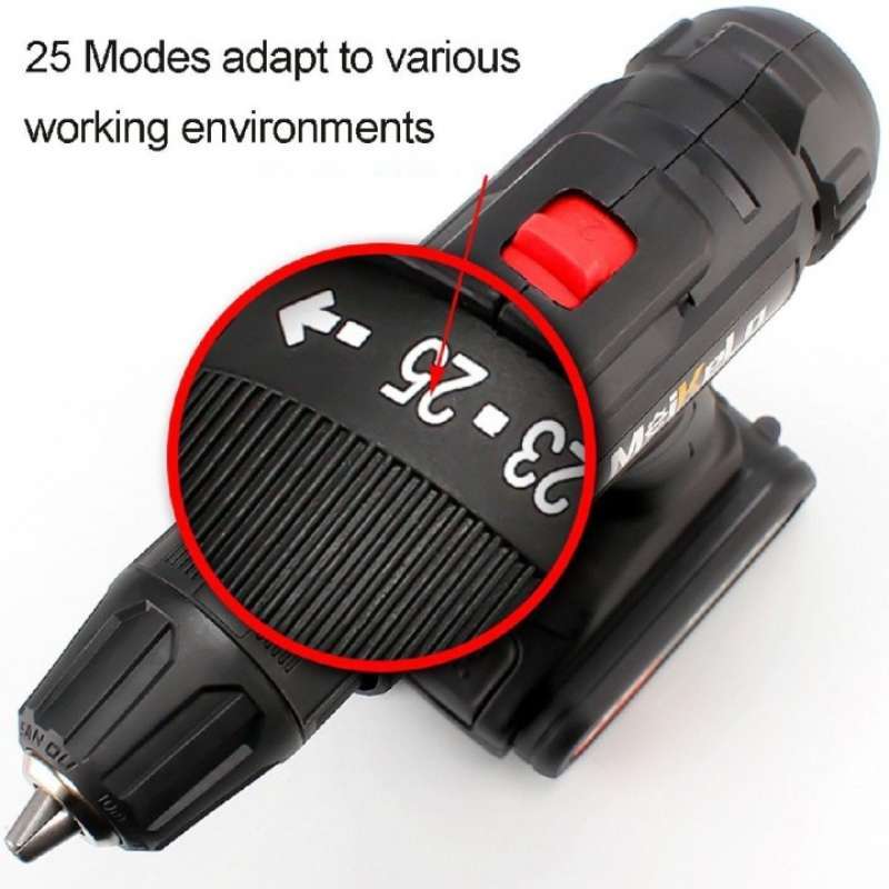 Promo Meikela Cordless Electric Screwdriver Impact Drill - Obeng Bor Listrik Diskon 26% Di ...