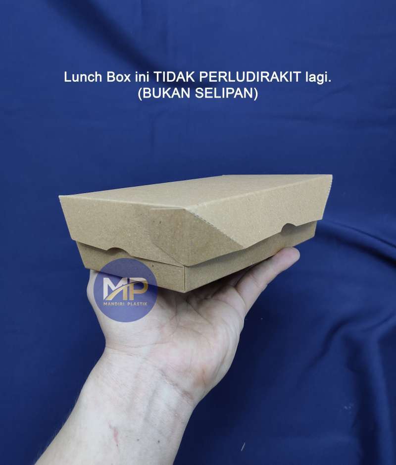 Jual Lunch Box Kraft / Paper Lunch Box Kraft MEDIUM - 50pcs di Seller ...
