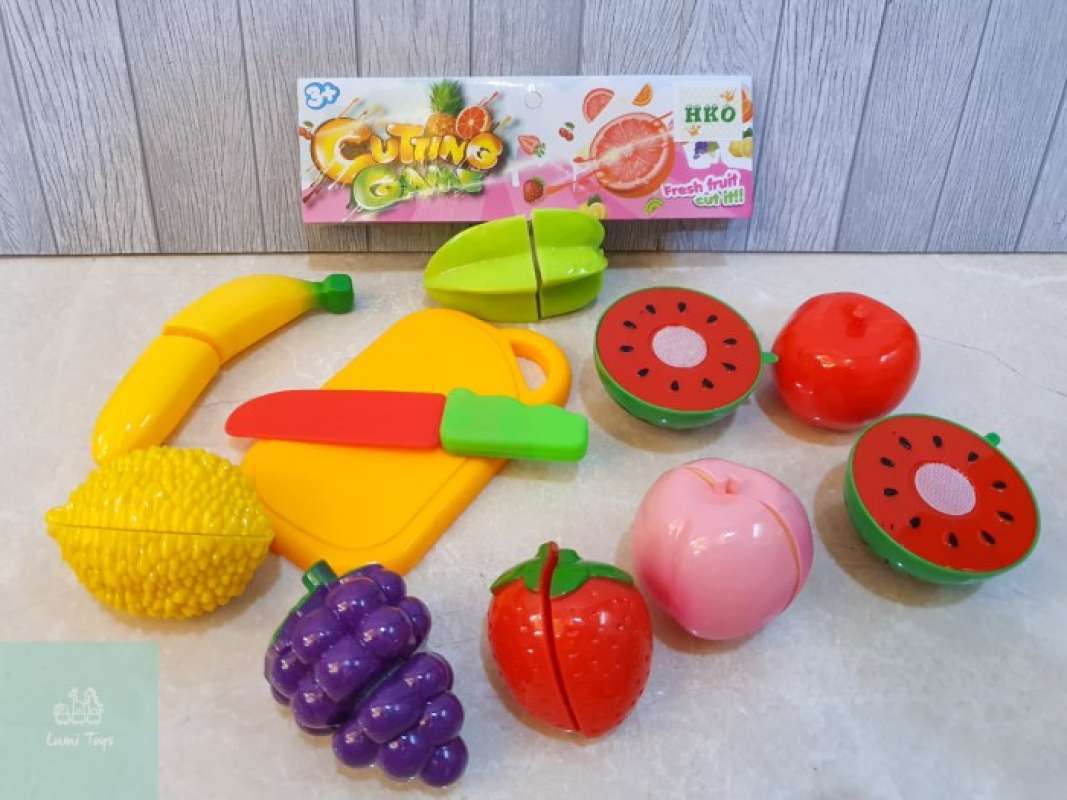 Jual Gratis Ongkir Mainan Anak Cutting Fruit Game Buah Potong Set F1554 ...