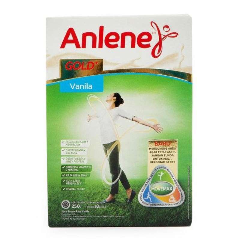 Jual ANLENE ANLEN ANLIN GOLD RASA VANILA DAN COKELAT 250 GRAM DAN 650 ...