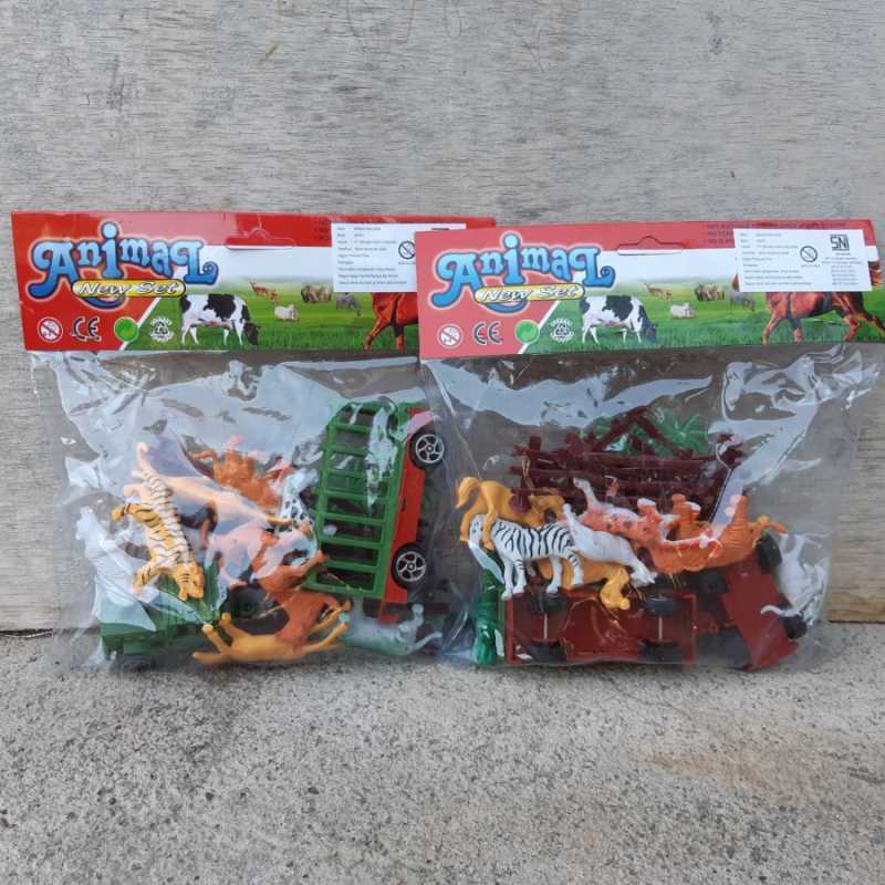 Promo Mainan Set Animal Karet Zoo - Hewan Liar Kebun Binatang Mini ...