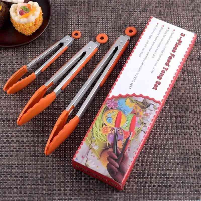 Jual RECOMMEND food tong set 3in1 / capit makanan / penjepit pencapit ...