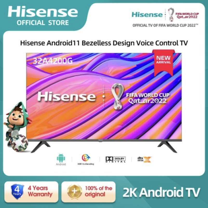 Jual Hisense Smart Android Digital Tv 32 Inch Full Hd Bezeless 32a4200g ...
