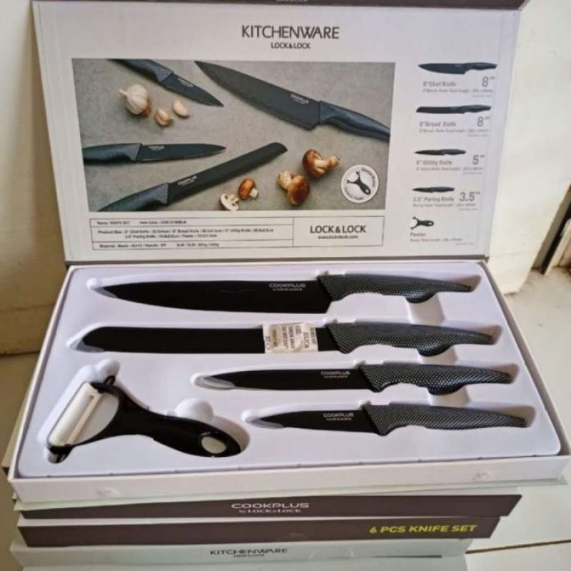 Jual BEST PROMO Lock n Lock Exclusive Kitchen Knife Set (isi 5 Pcs) di ...