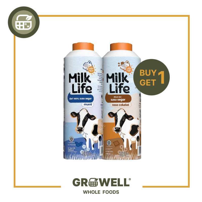 Jual [buy 1 Get 1] Milk Life Fresh Milk Chocolate 1l Di Seller Growell ...