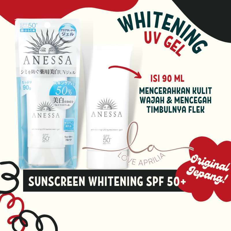 Jual Shiseido Anessa Sunscreen SPF 50+ PA ++++ (Whitening UV Gel 90 ml ...