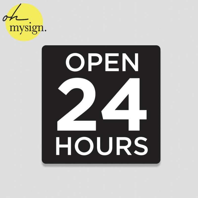 Jual SIGN AKRILIK SIMBOL 24 JAM | LABEL SIMBOL 24 HOURS ACRYLIC di ...