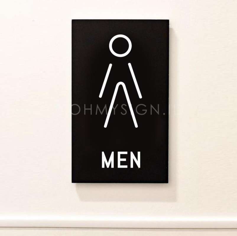 Jual Sign Toilet Men Modern Akrilik | 15x25 Cm | Sign Board Akrilik Di ...
