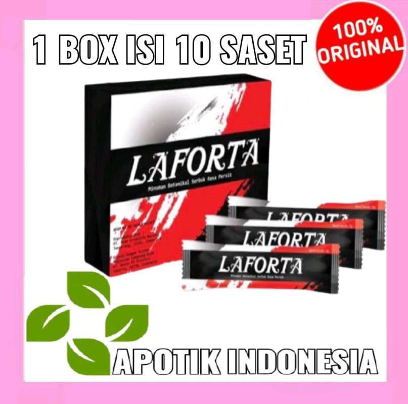 Jual Apotik Indonesia Laforta Obat Serbuk Herbal Pria Kuat Rasa Persik ...