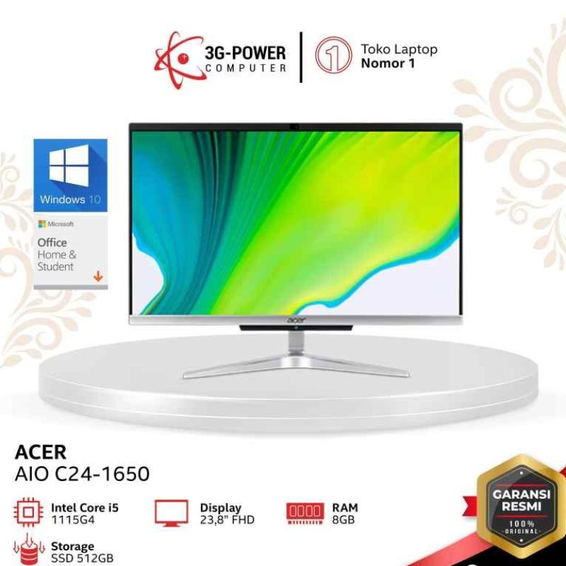 Jual Acer Aio Aspire C24-1650 - Pc Desktop - [intel Core I3-1115g4 ...
