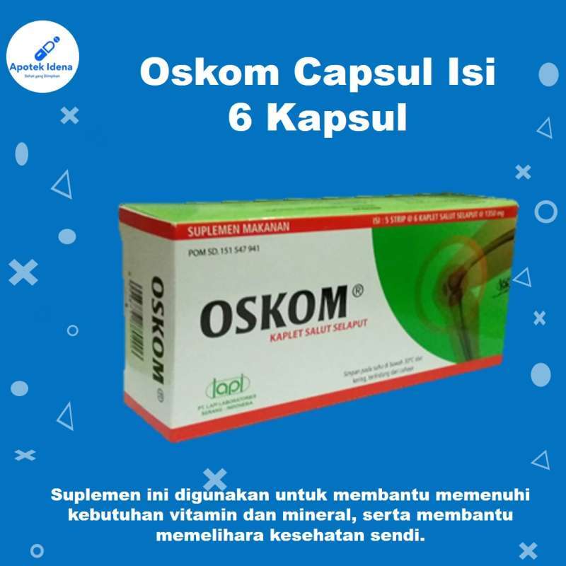 Jual Lapi Oskom Kaplet Isi 6 Vitamin Untk Tulan Dan Sendi Lansia Dan ...