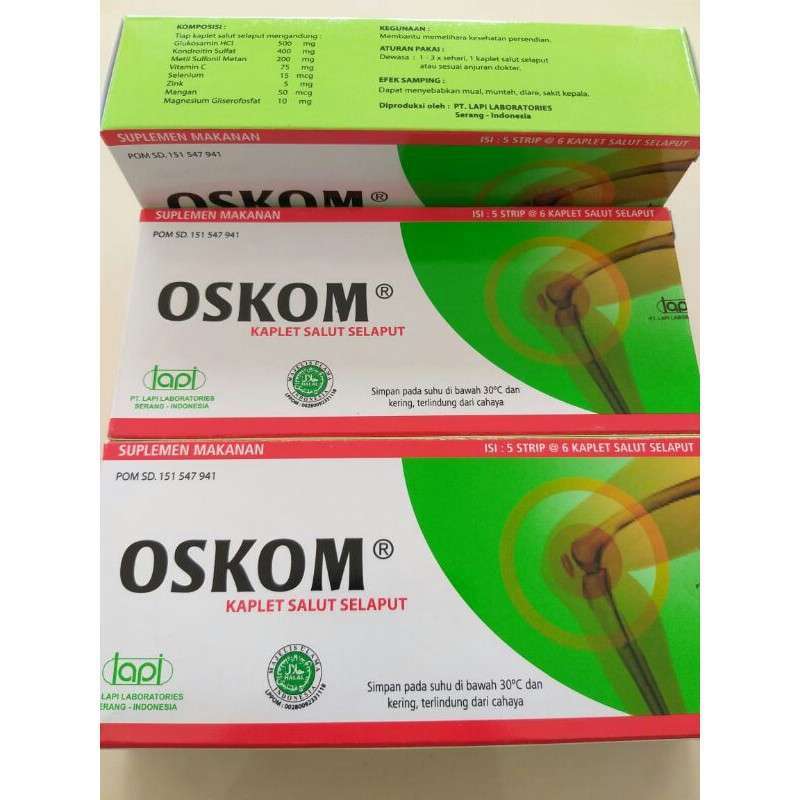 Jual Lapi Oskom Kaplet Isi 6 Vitamin Untk Tulan Dan Sendi Lansia Dan ...