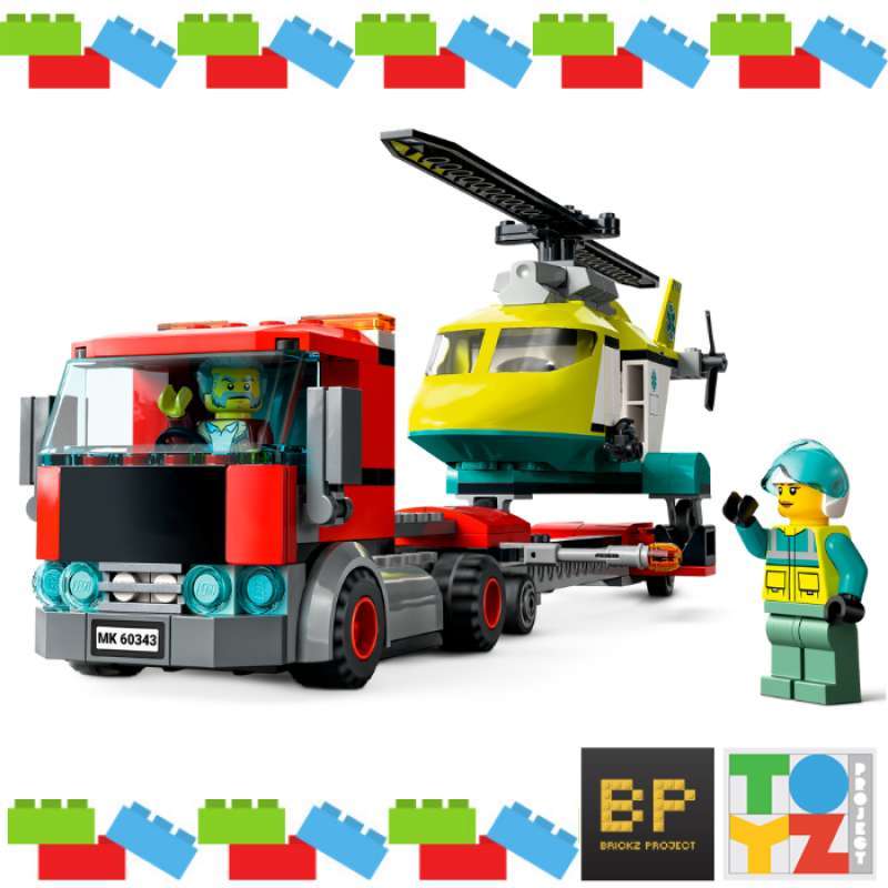 Jual Lego 60343 City Rescue Helicopter Transport Di Seller Brickz ...