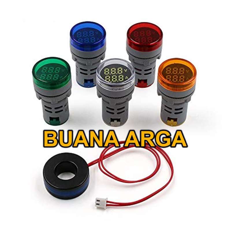 Jual Pilot Lamp LED with Volt Meter + Ampere Meter Fort AD116-22DSAV di ... Jual Pilot Lamp LED with Volt Meter + Ampere Meter Fort AD116-22DSAV di ...
