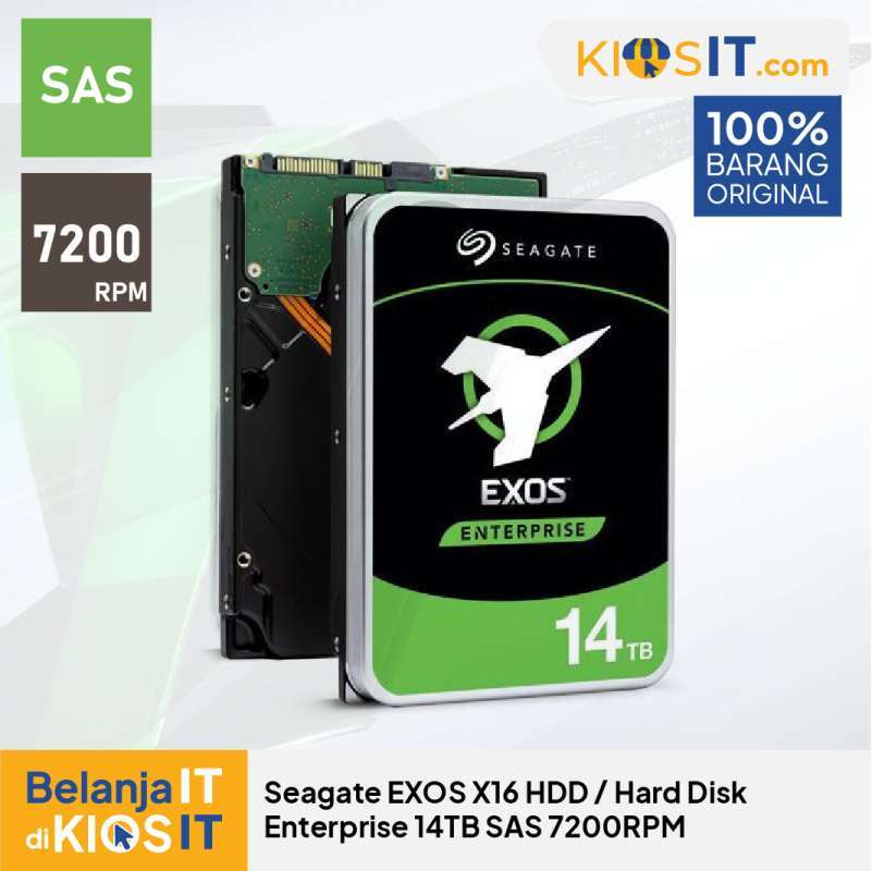 Jual Seagate Exos X16 Hdd / Hardisk Enterprise Sas 7200rpm - 14tb Di ...