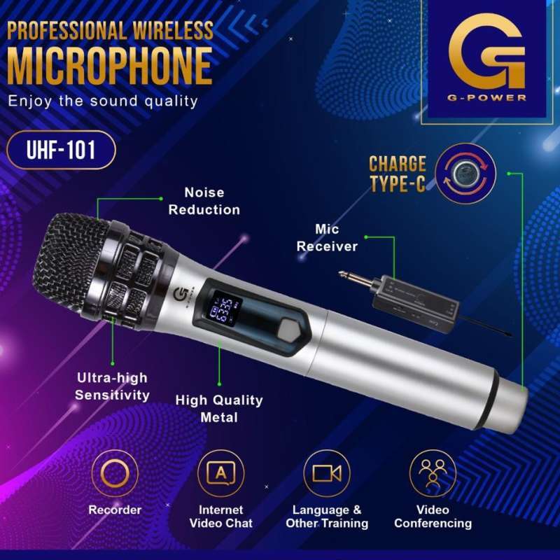 Promo G-POWER MIC WIRELESS UHF 101Digital New Metalic Charger ...