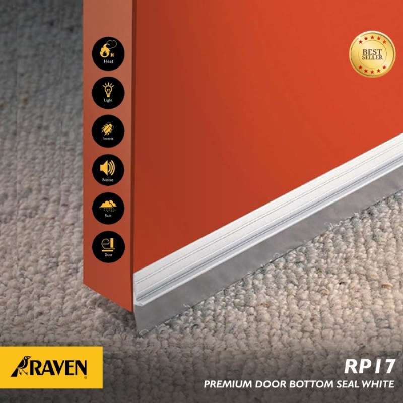 Jual ORIGINAL RAVEN Door Bottom Seal RP 17 White atau Brown 3 Meter di ...