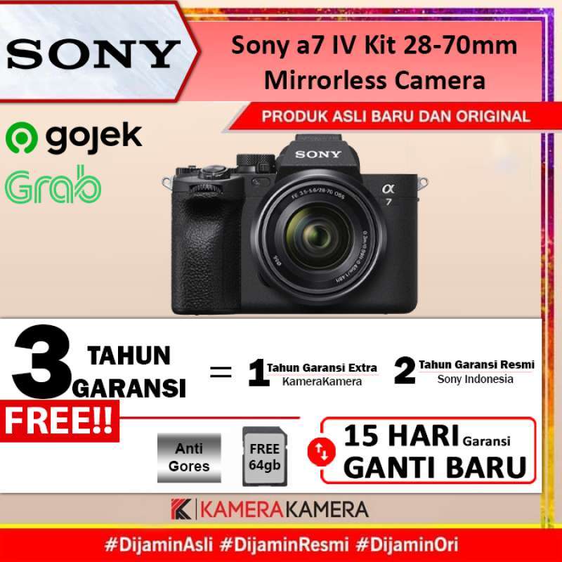 Promo KameraKamera SONY Alpha A7 Mark IV Kit 28-70mm Mirrorless Digital ...