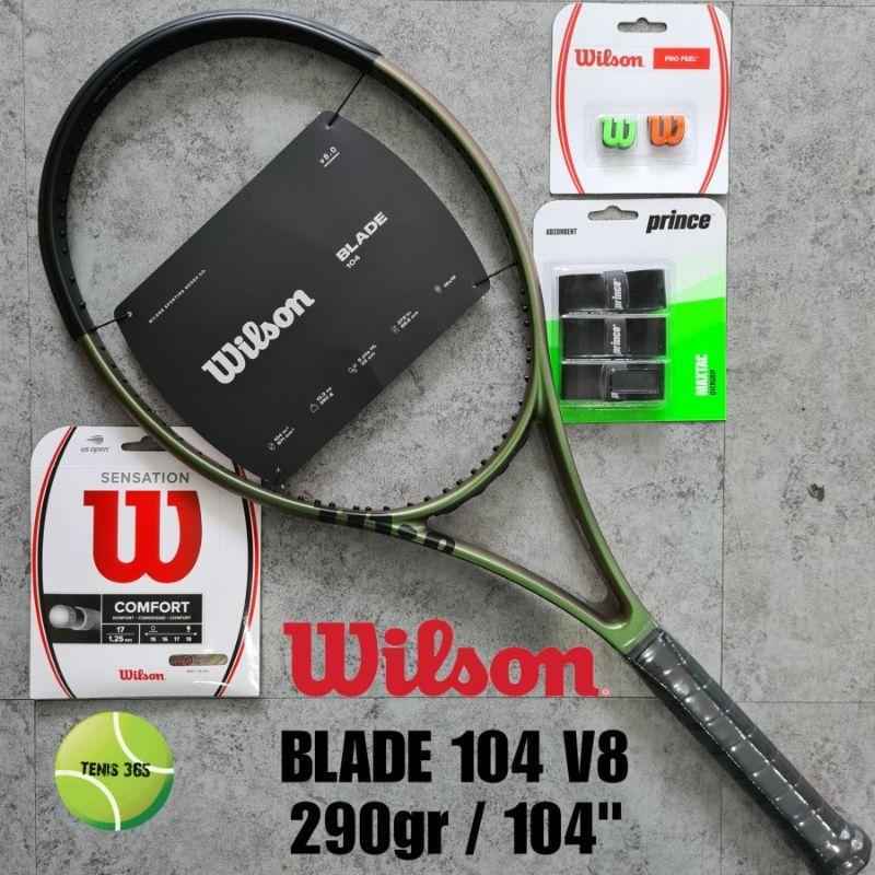 Promo Raket Tenis Wilson Blade 104 V8 - Free String + Grip + Dampener ...